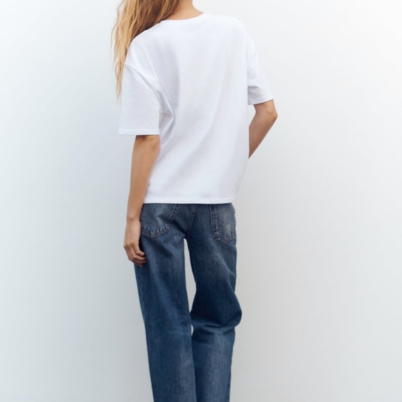 Zara | Tops | Zara Corded Face Tee Size Small Nwt | Poshmark